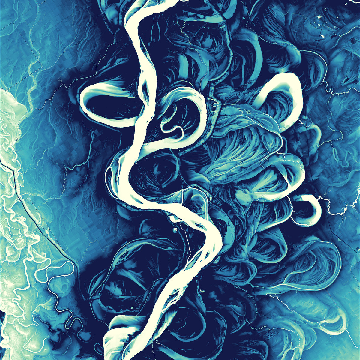 Mississippi River Vivid Map – Visual Wall Maps Studio