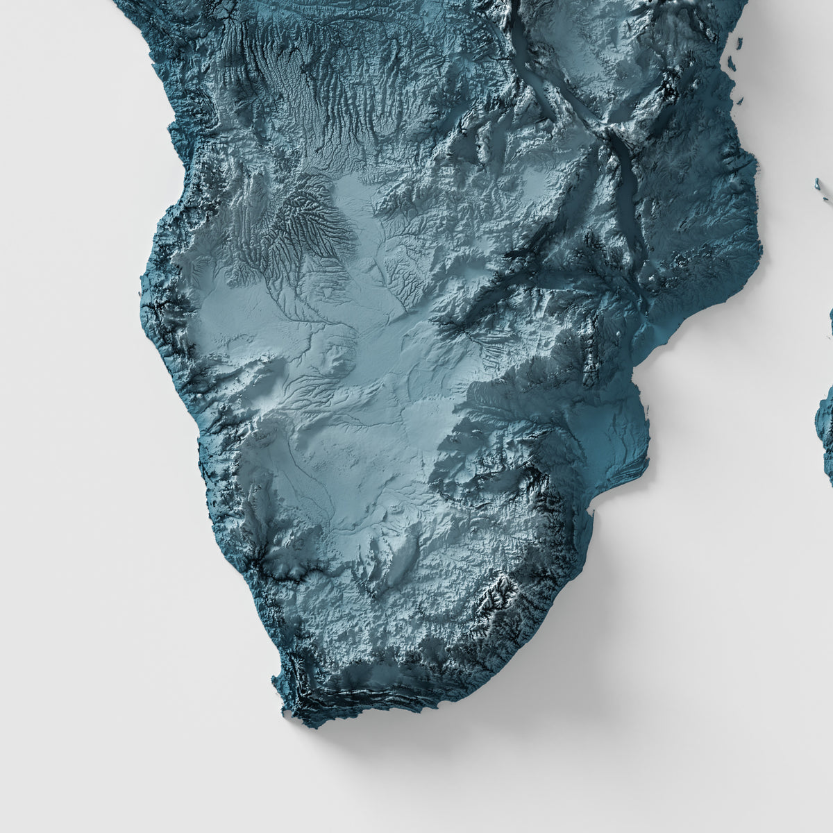 Africa Shaded Relief – Visual Wall Maps Studio