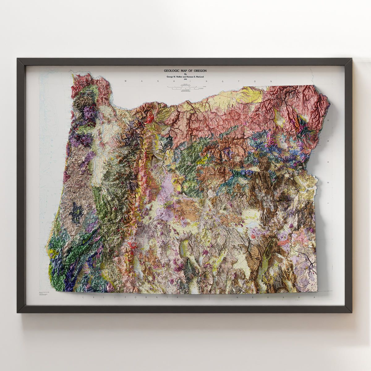 Geological Map of Oregon – Visual Wall Maps Studio