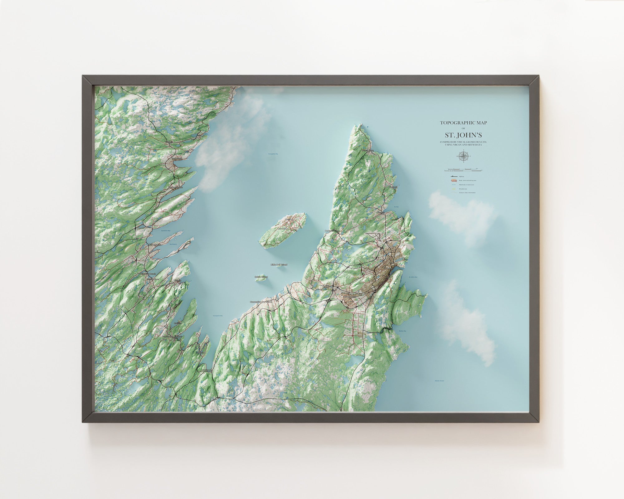 Modern Topographic Maps – Visual Wall Maps Studio