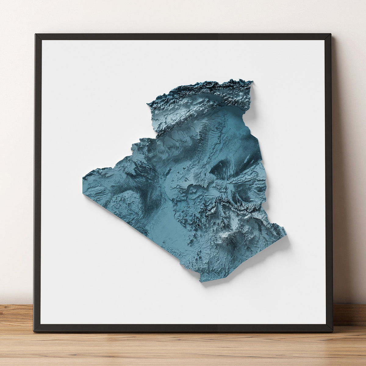 Algeria Shaded Relief Map – Visual Wall Maps Studio