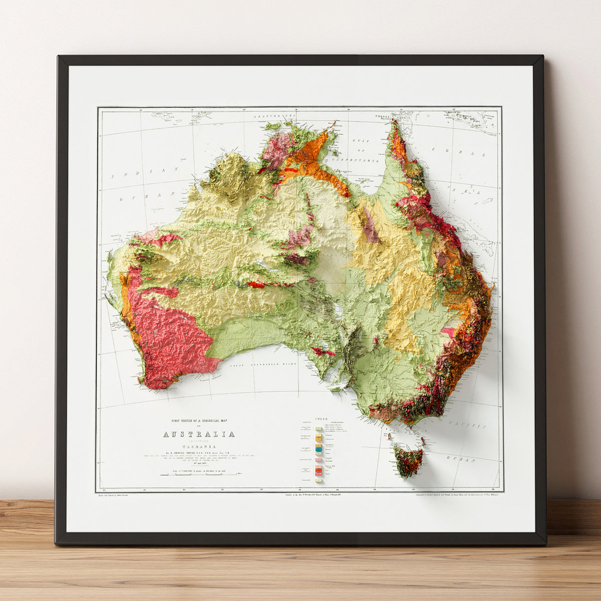 Geological Map of Australia (c.1873) – Visual Wall Maps Studio