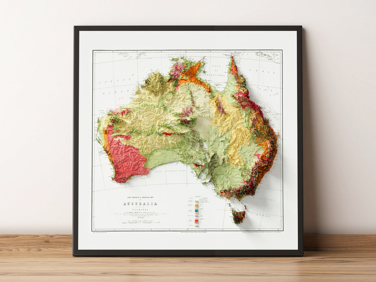 Geological Map of Australia (c.1873) – Visual Wall Maps Studio