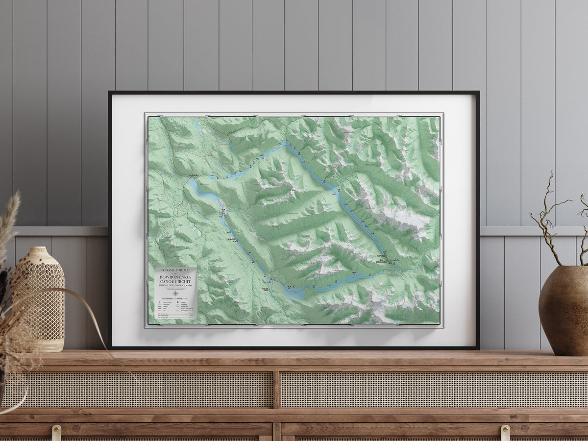 Bowron Lakes Canoe Circuit – Visual Wall Maps Studio