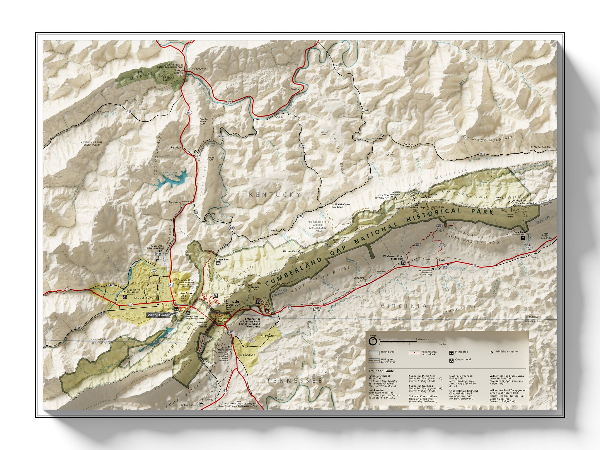 Cumberland Gap National Historical Park – Visual Wall Maps Studio