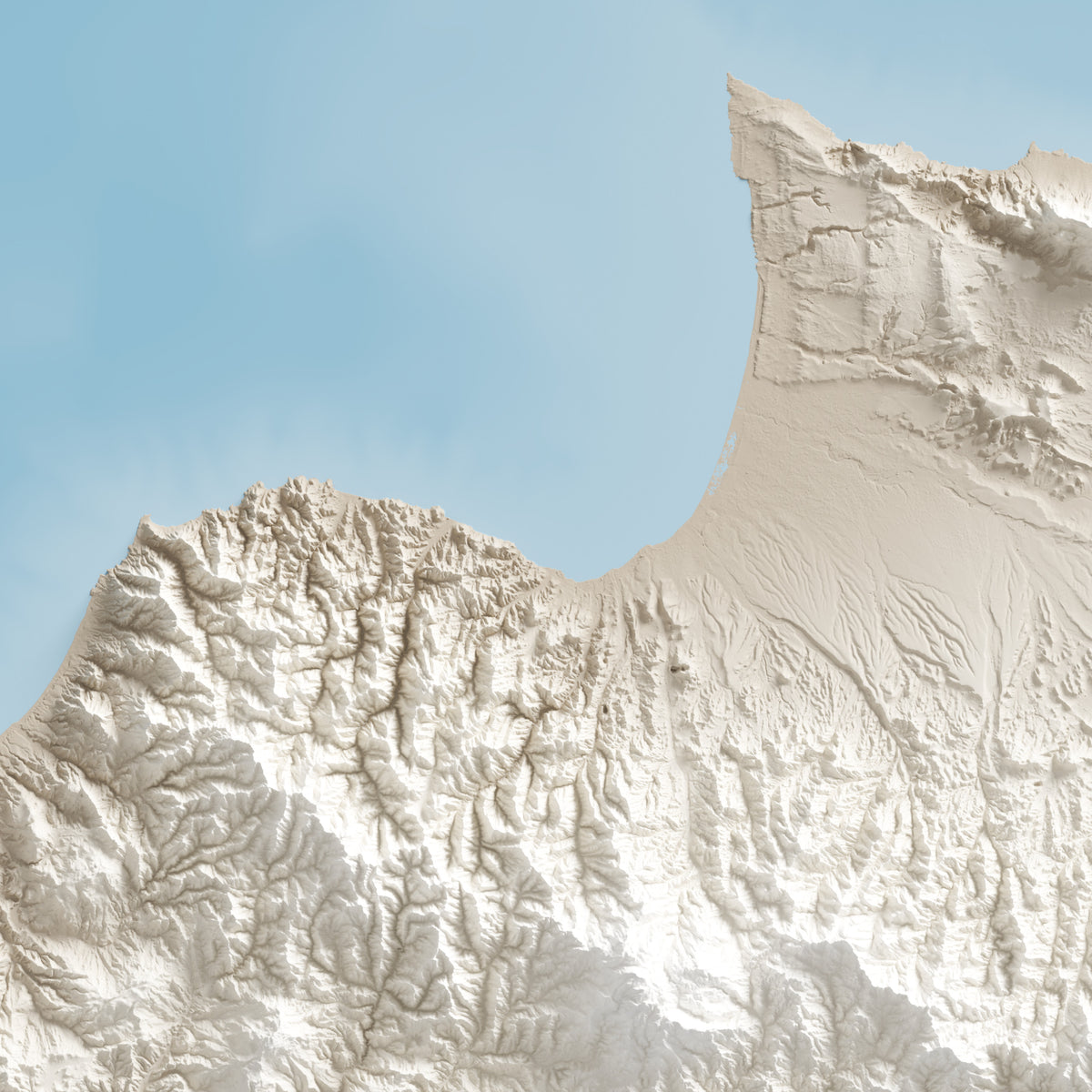 Cyprus Shaded Relief Island Series – Visual Wall Maps Studio