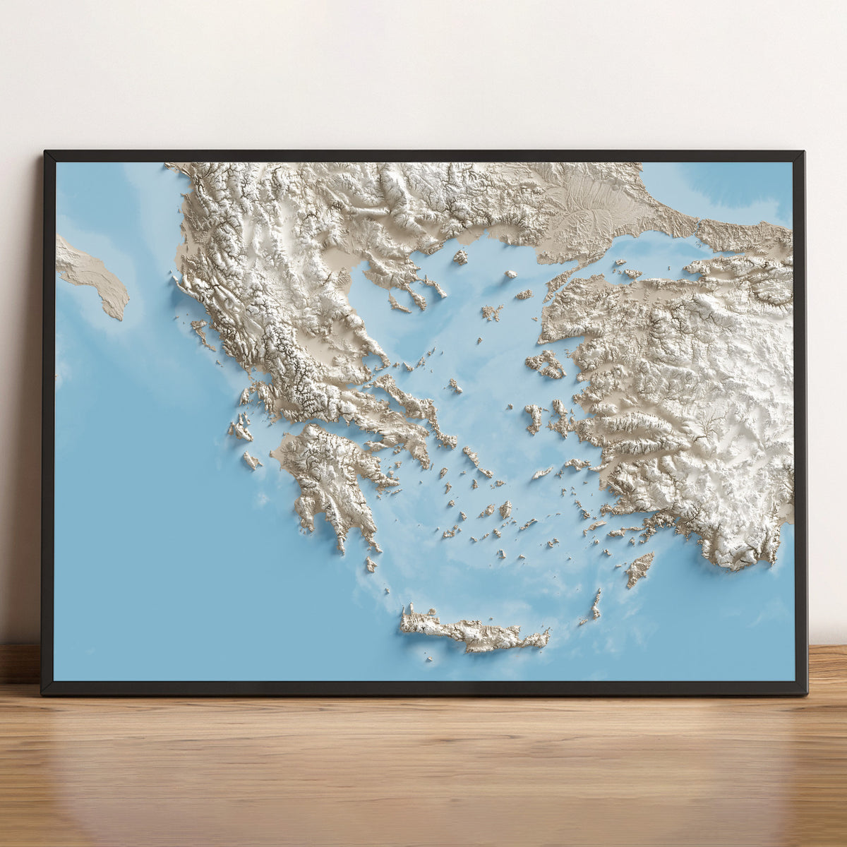 Greece Shaded Relief Island Series – Visual Wall Maps Studio
