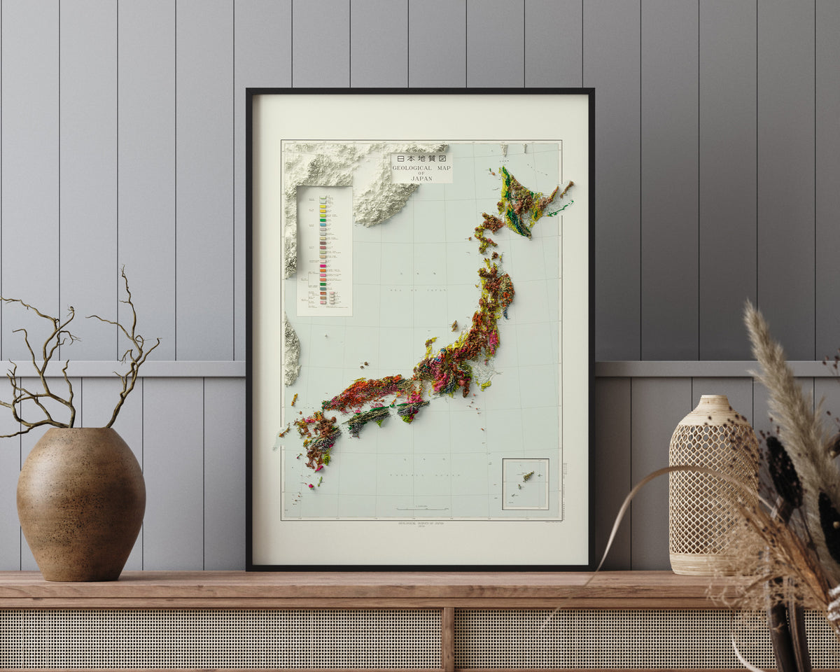 Japan Geological Map c.1956 – Visual Wall Maps Studio