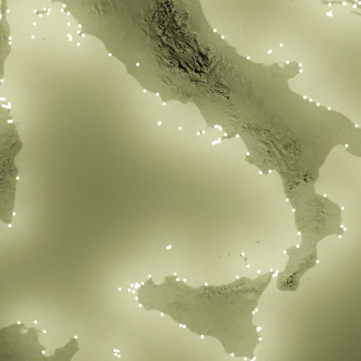 Lighthouses of the Mediterranean Sea – Visual Wall Maps Studio
