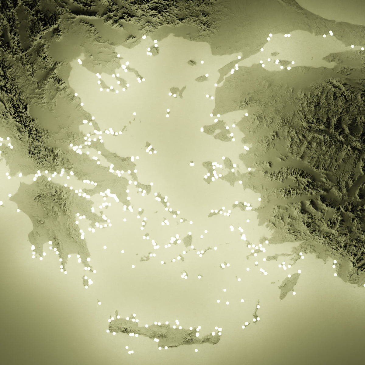 Lighthouses of the Mediterranean Sea – Visual Wall Maps Studio