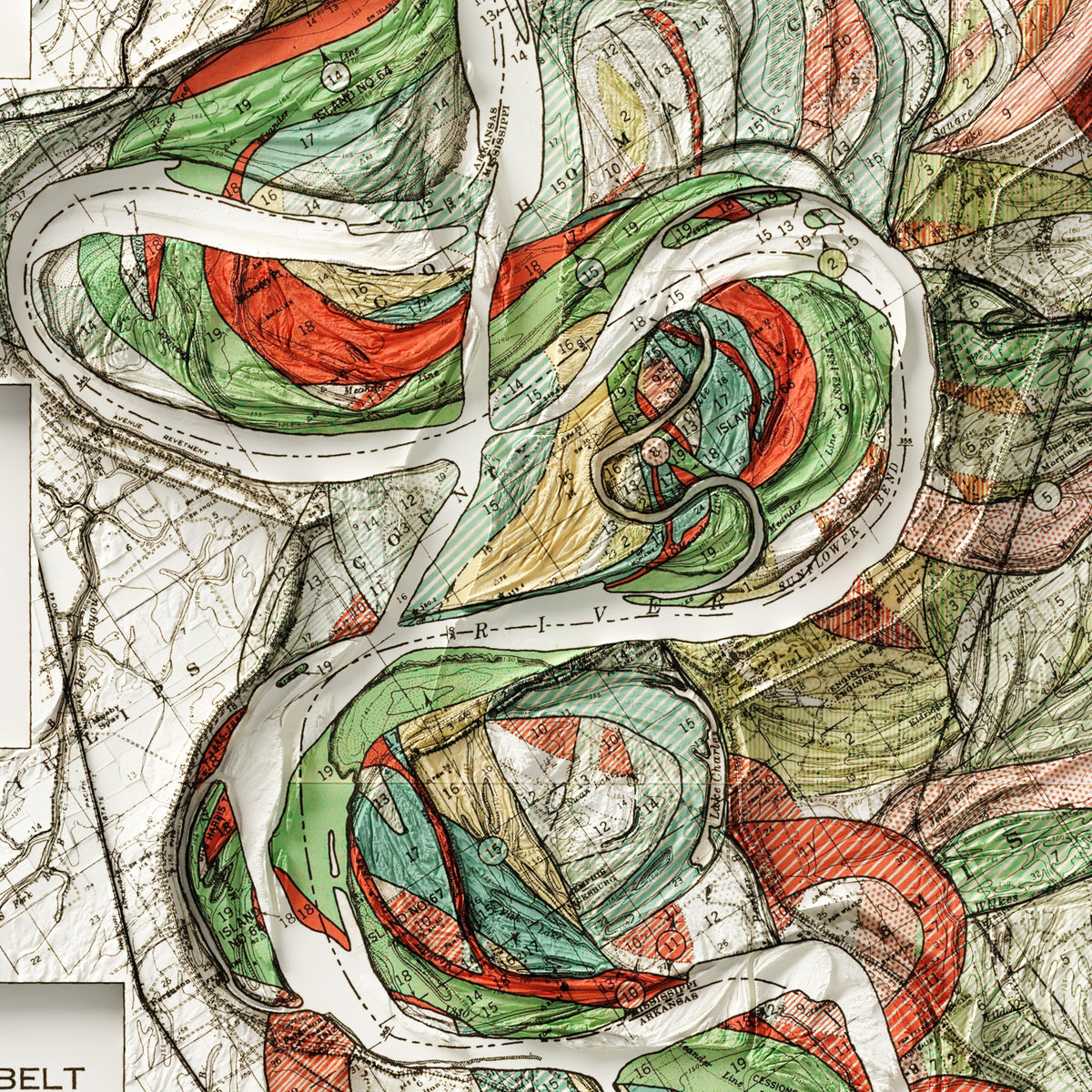 Mississippi River Meander Belt (c.1944) Plate 22 Sheet 7 – Visual Wall ...