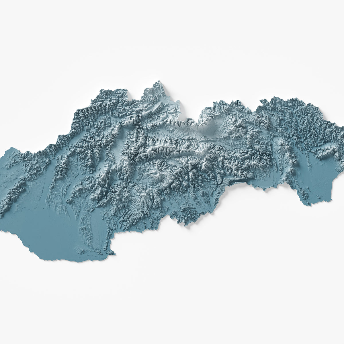 Slovakia Shaded Relief – Visual Wall Maps Studio