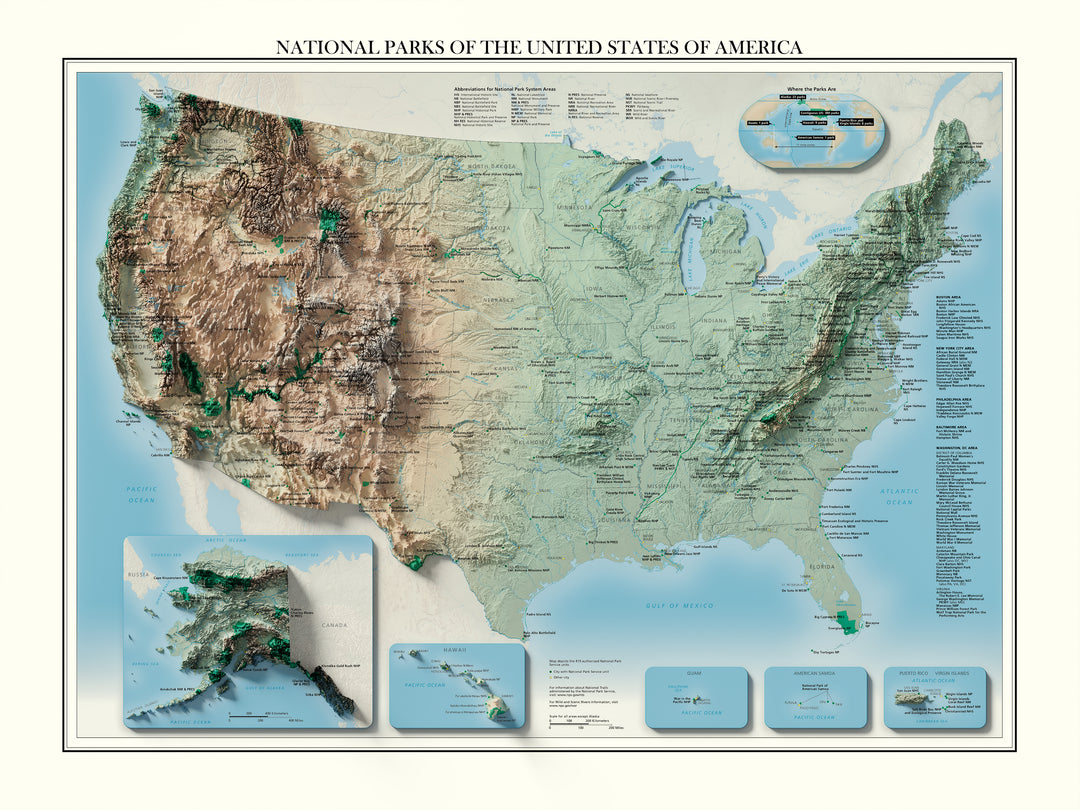 National Parks of The U.S.A. – Visual Wall Maps Studio