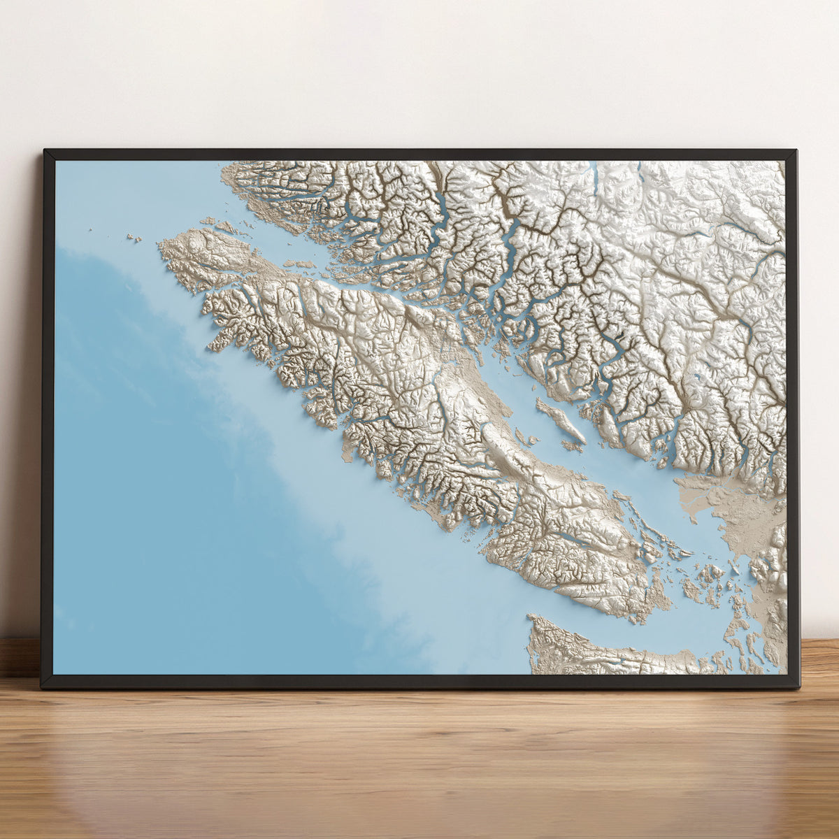 Vancouver Island Shaded Relief Island Series – Visual Wall Maps Studio
