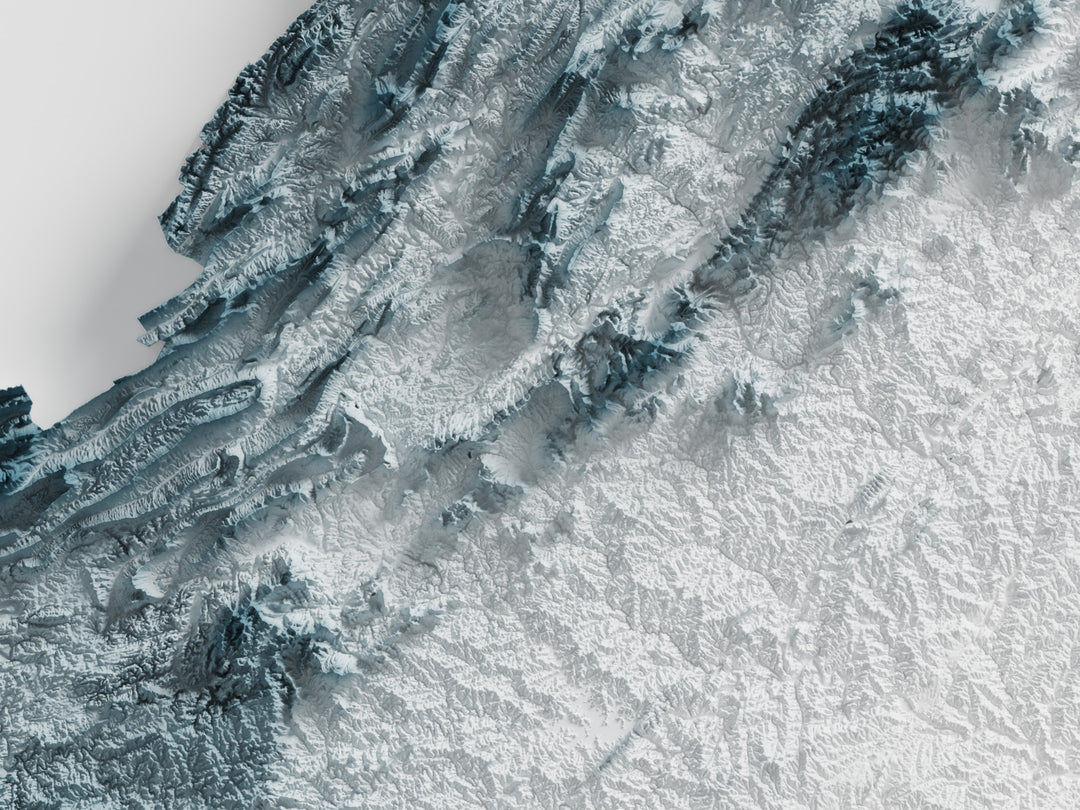 Virginia Shaded Relief – Visual Wall Maps Studio