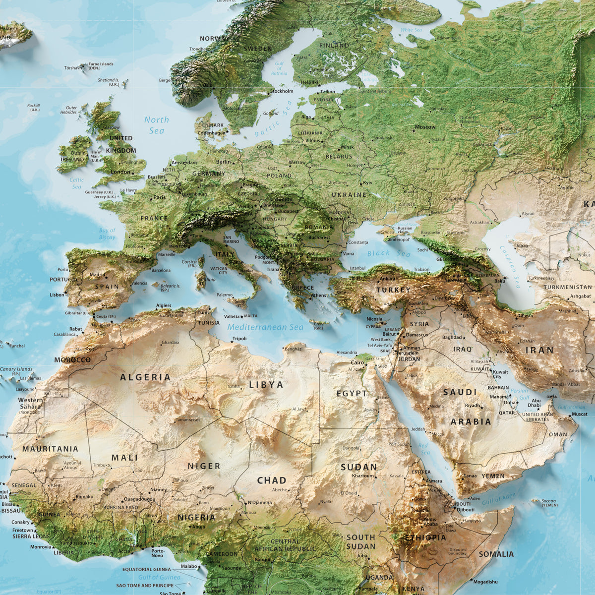 Countries of the World Map – Visual Wall Maps Studio