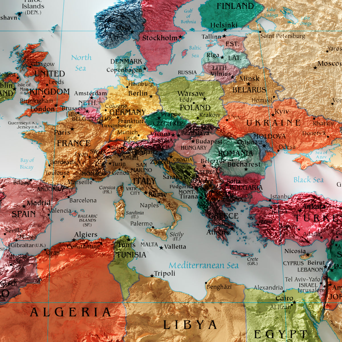 Political Map of the World – Visual Wall Maps Studio