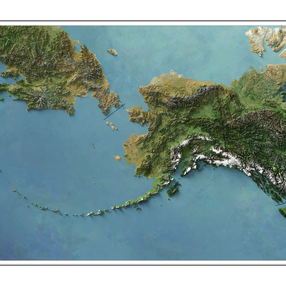 Alaska Imagery Shaded Relief – Visual Wall Maps Studio