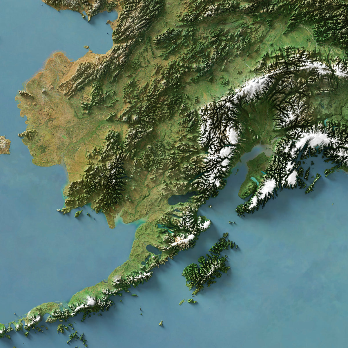 Alaska Imagery Shaded Relief – Visual Wall Maps Studio