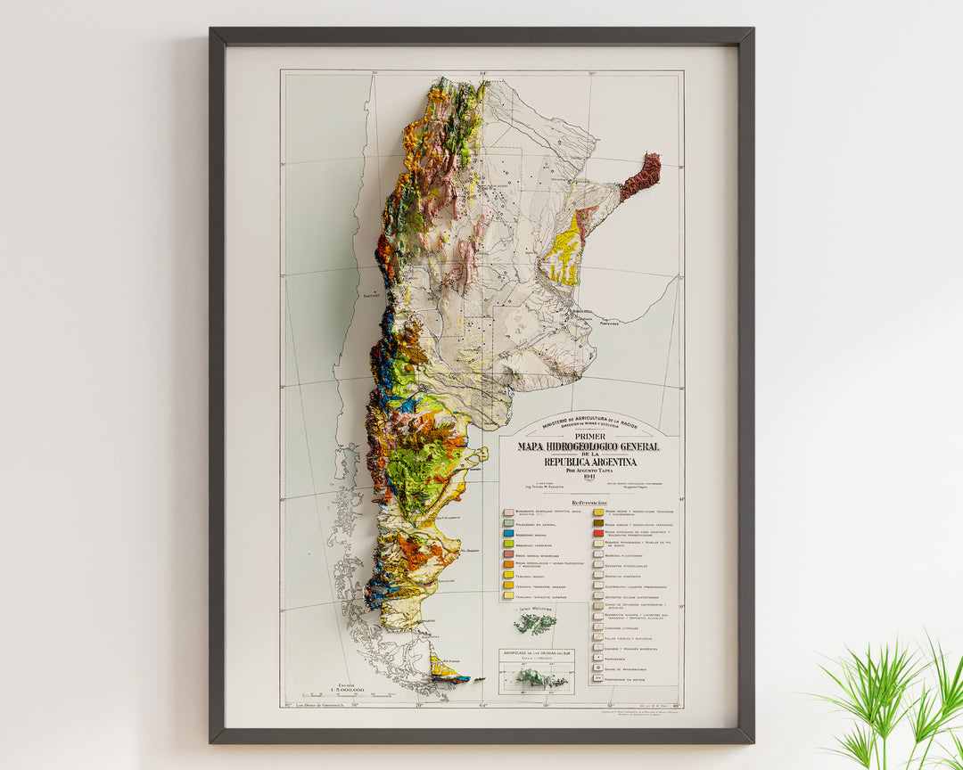 Geological Map of Argentina (c.1941) – Visual Wall Maps Studio