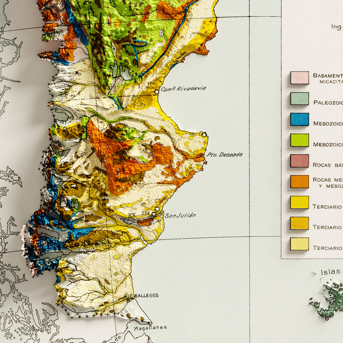 Geological Map of Argentina (c.1941) – Visual Wall Maps Studio