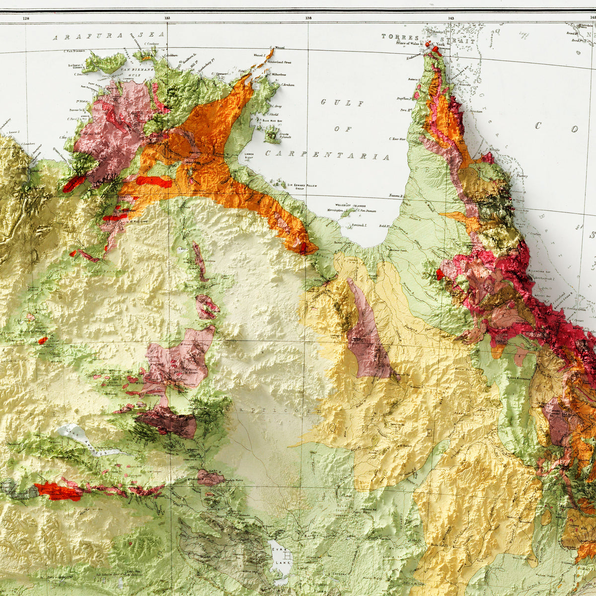 Geological Map of Australia (c.1873) – Visual Wall Maps Studio