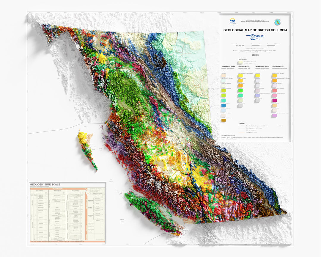 British Columbia Geology – Visual Wall Maps Studio