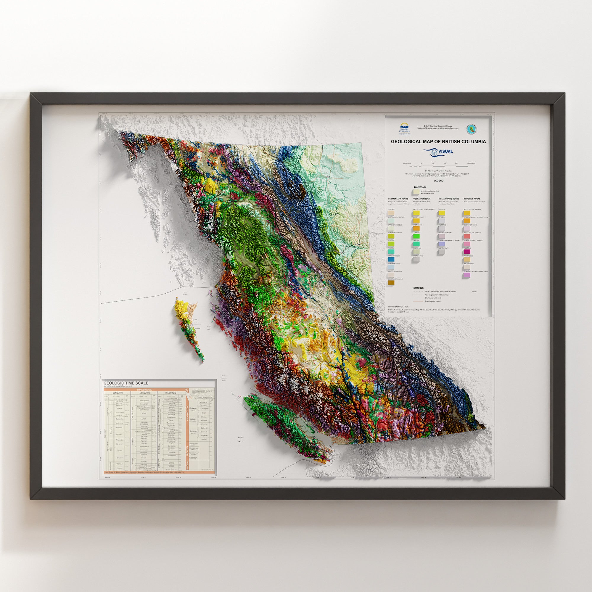 British Columbia Geology – Visual Wall Maps Studio