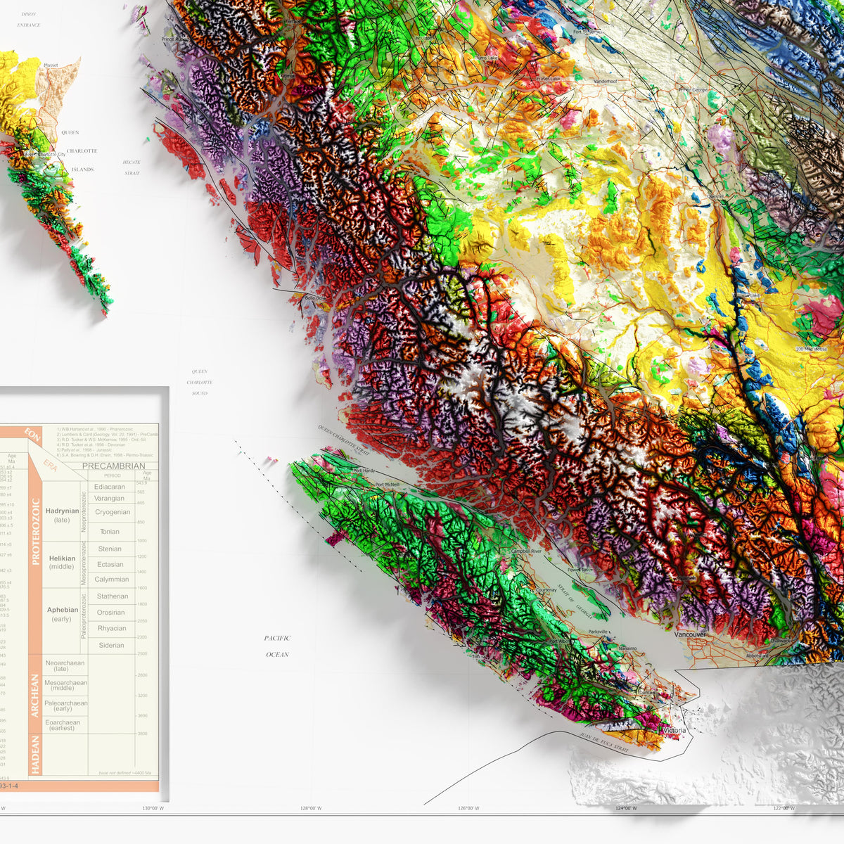 British Columbia Geology – Visual Wall Maps Studio