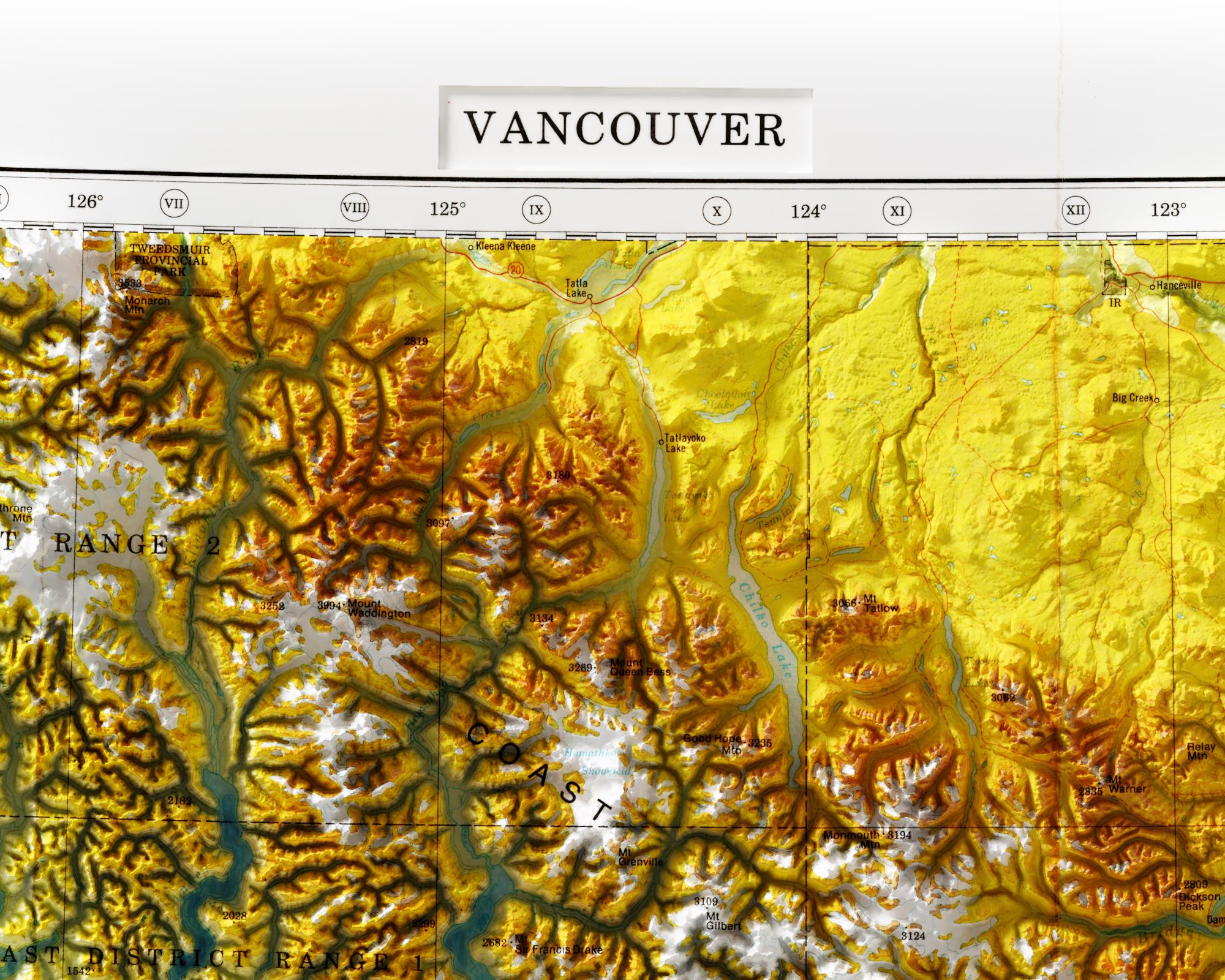 Vancouver Area Topographic Map – Visual Wall Maps Studio