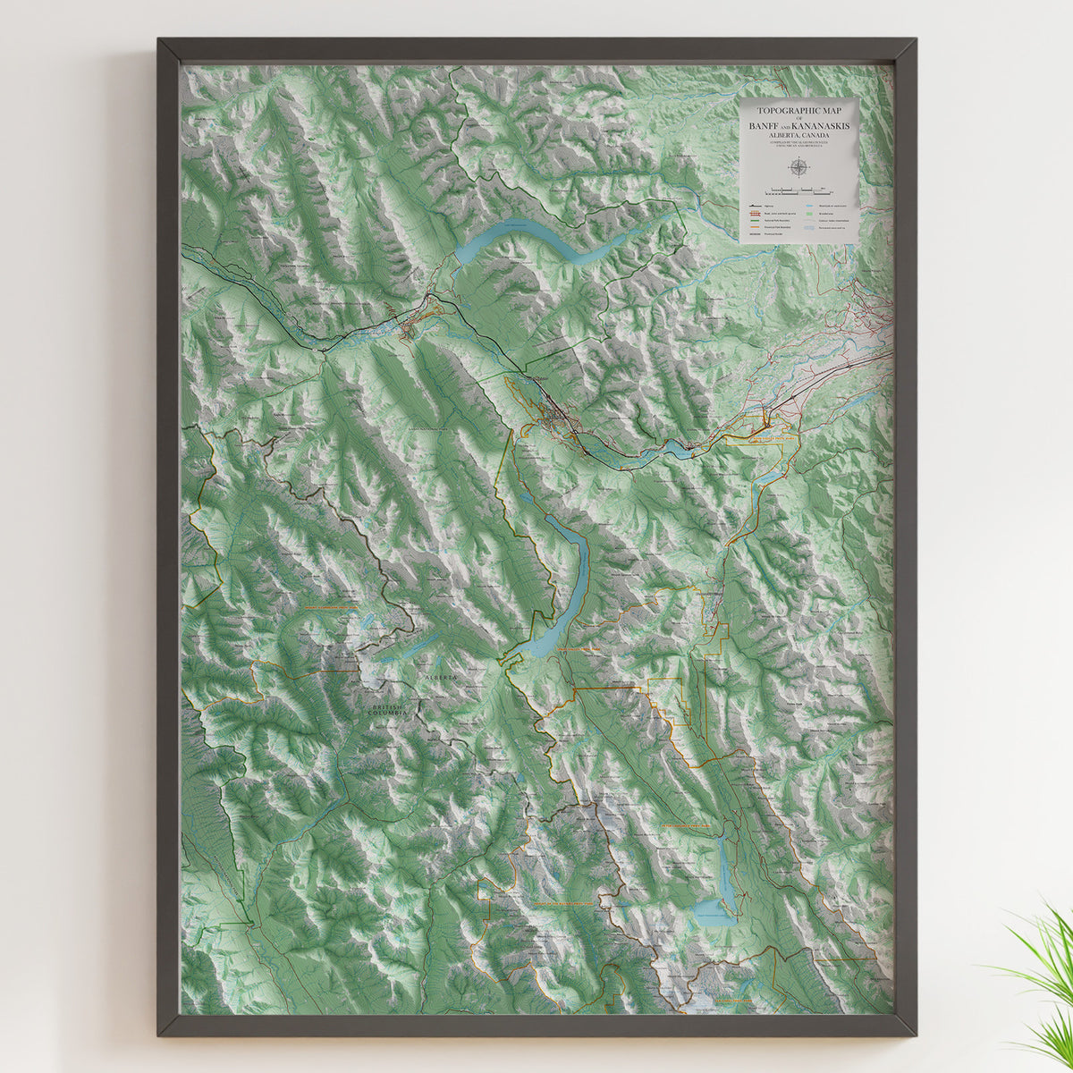 Banff National Park and Kananaskis Topographic Map – Visual Wall Maps ...