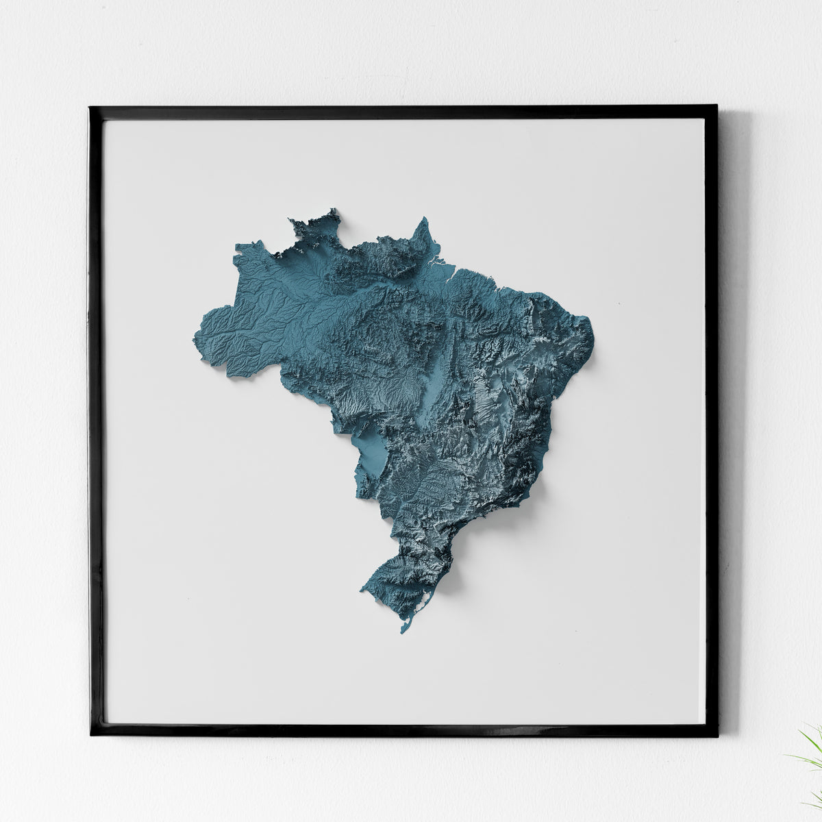 Brazil Shaded Relief Map – Visual Wall Maps Studio