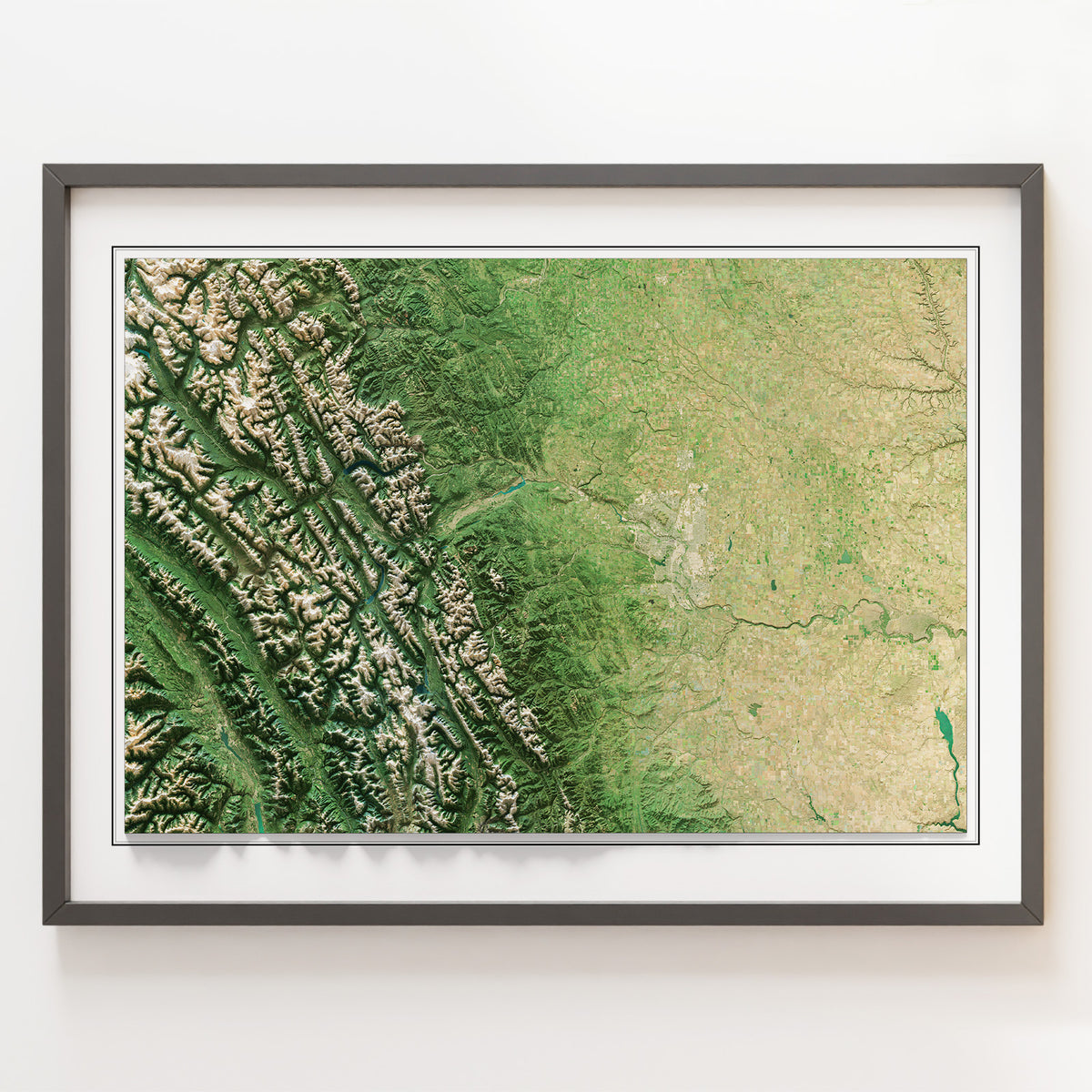Calgary Imagery Shaded Relief – Visual Wall Maps Studio