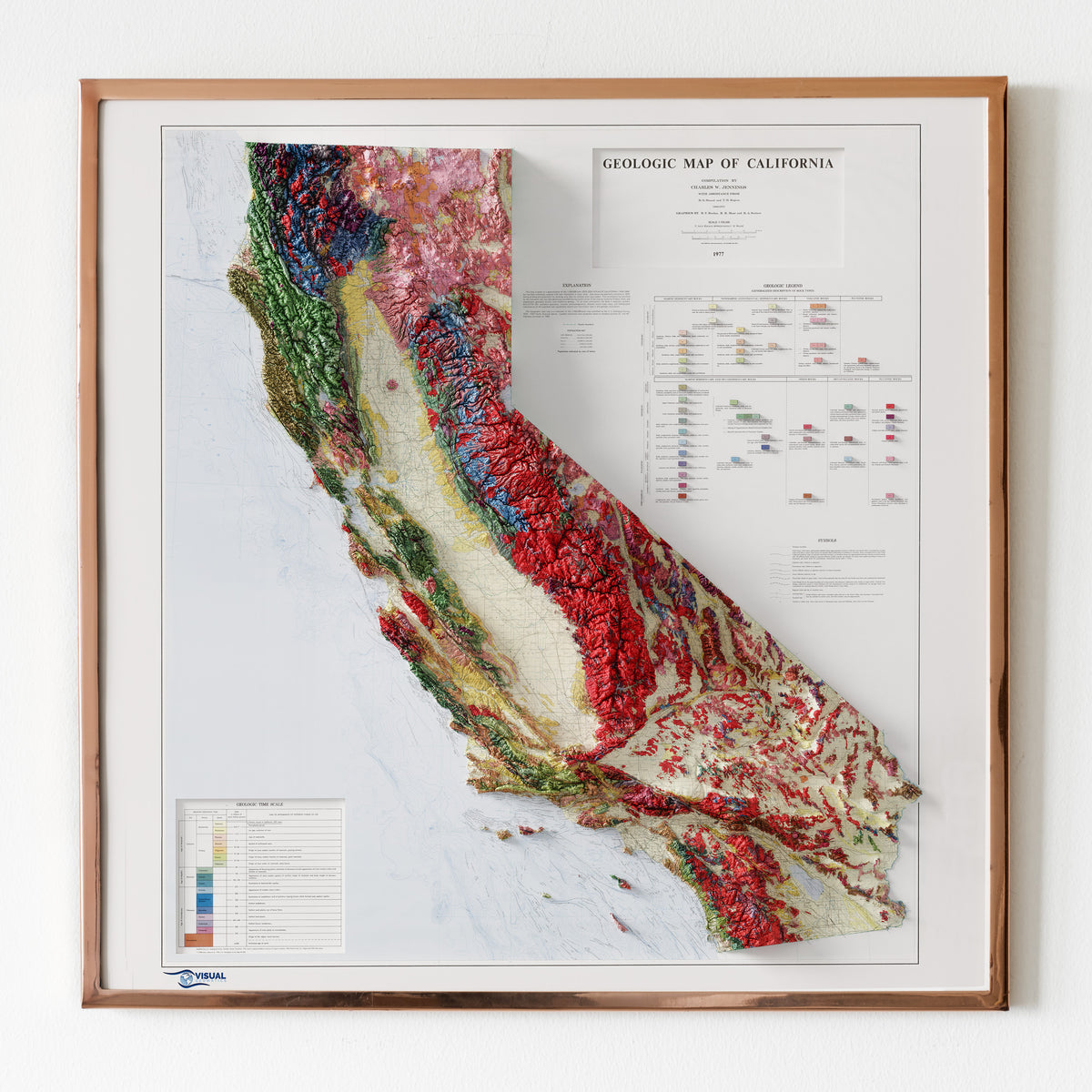 Geological Map of California – Visual Wall Maps Studio