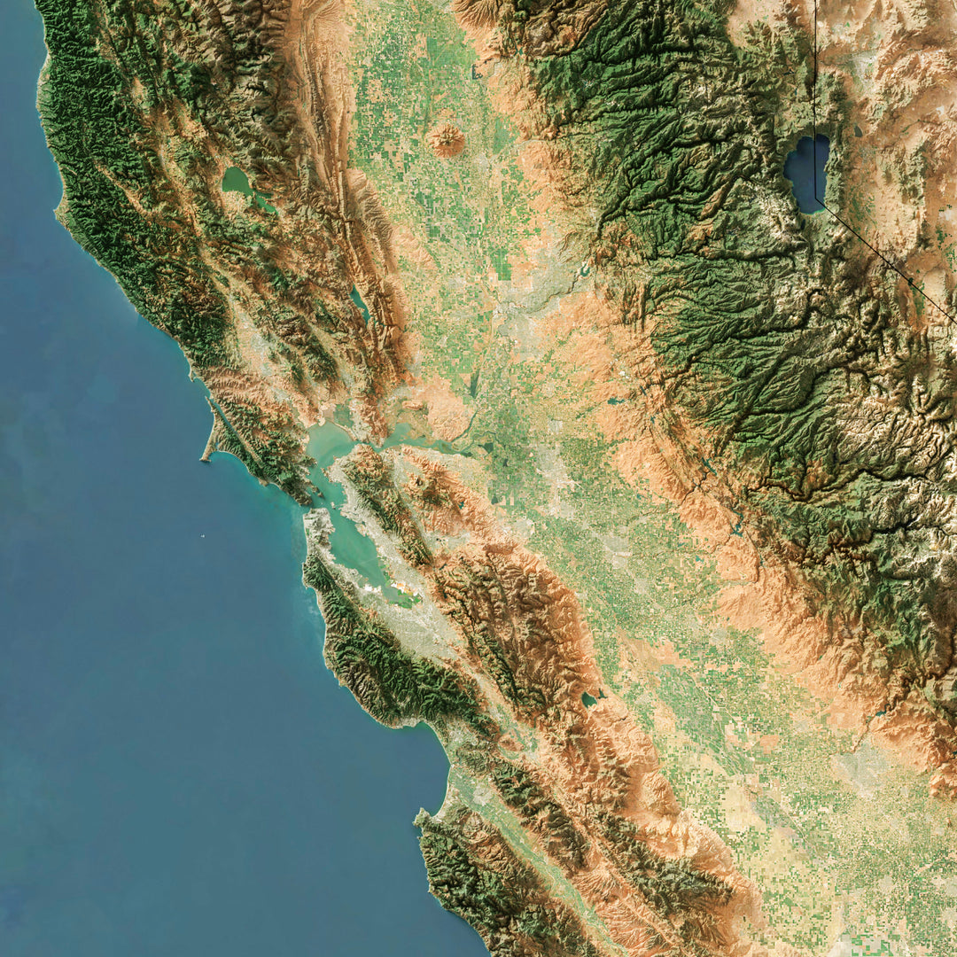 California Imagery Shaded Relief – Visual Wall Maps Studio