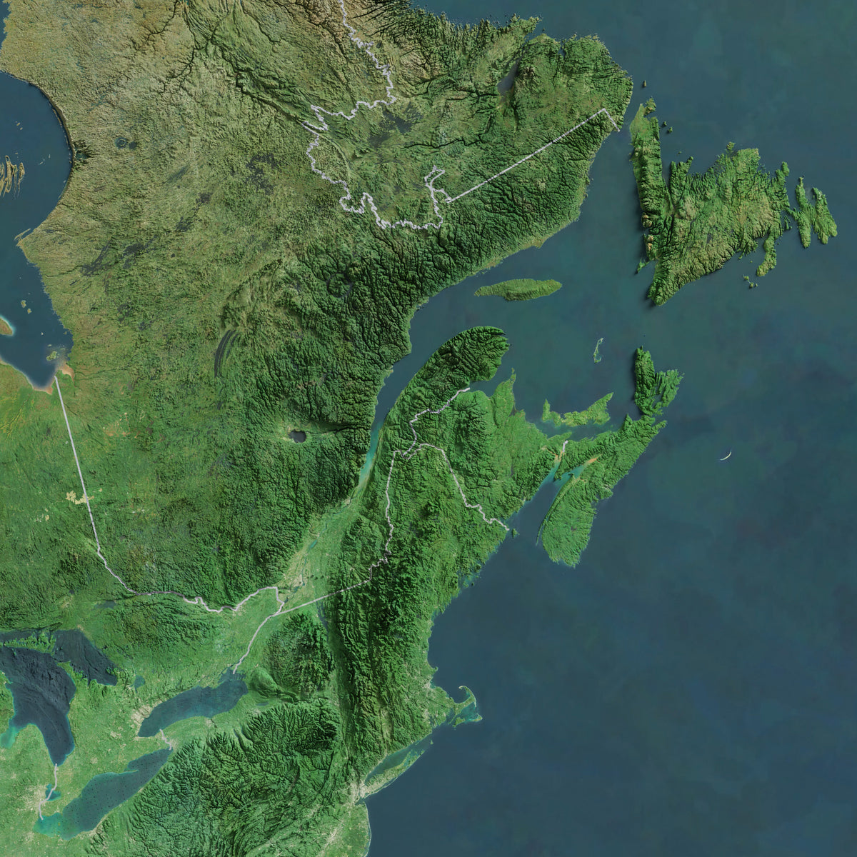 Canada Imagery Shaded Relief – Visual Wall Maps Studio