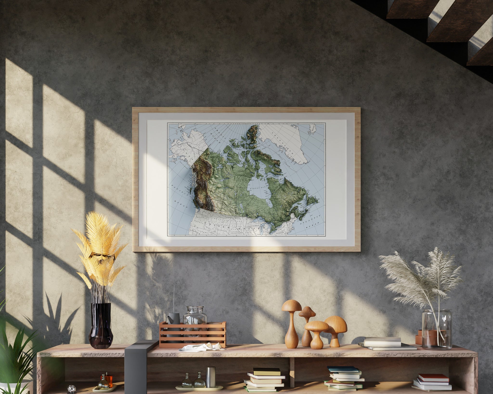 Canada Vintage Topographic Map (c.1915) – Visual Wall Maps Studio