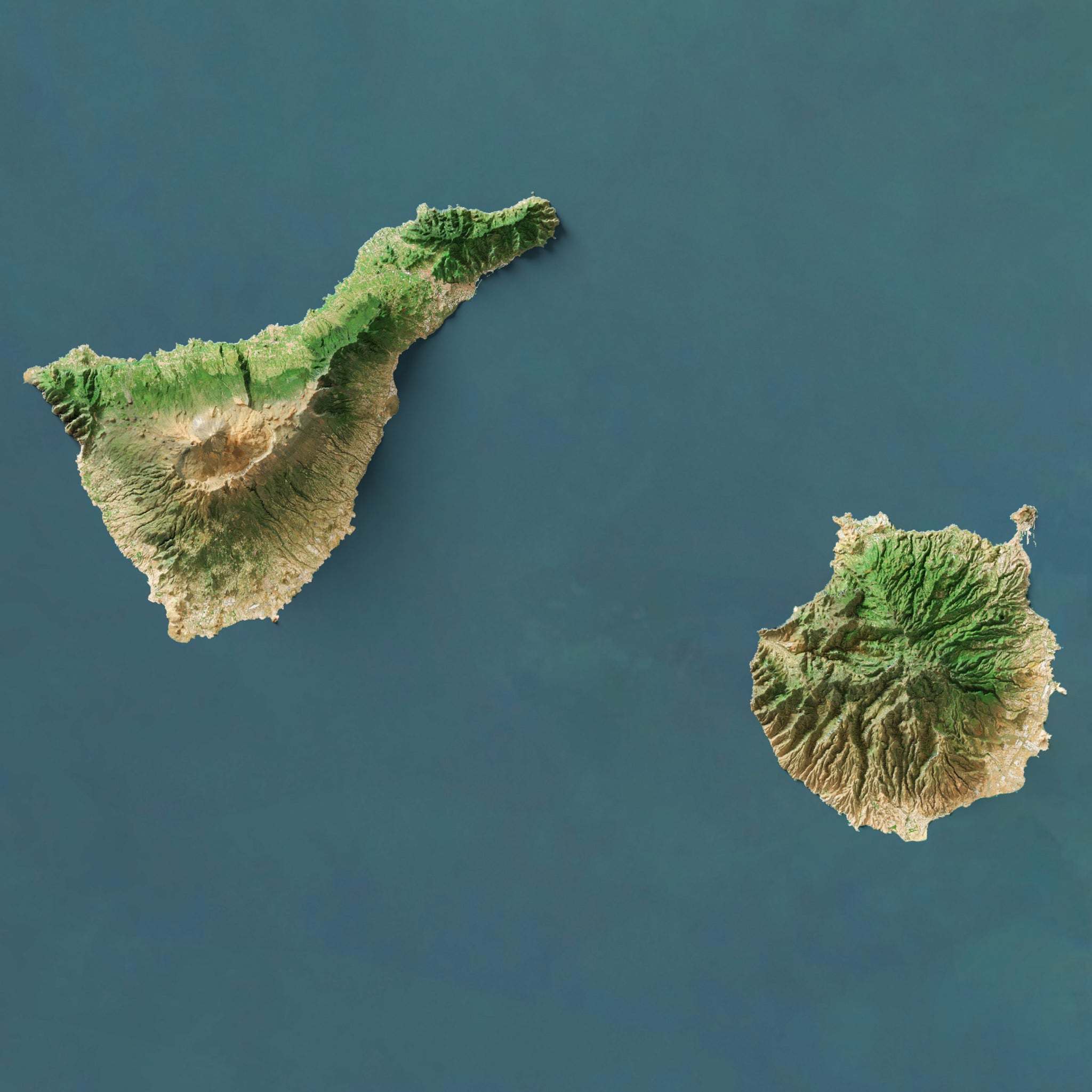 Canary Islands Imagery Shaded Relief – Visual Wall Maps Studio