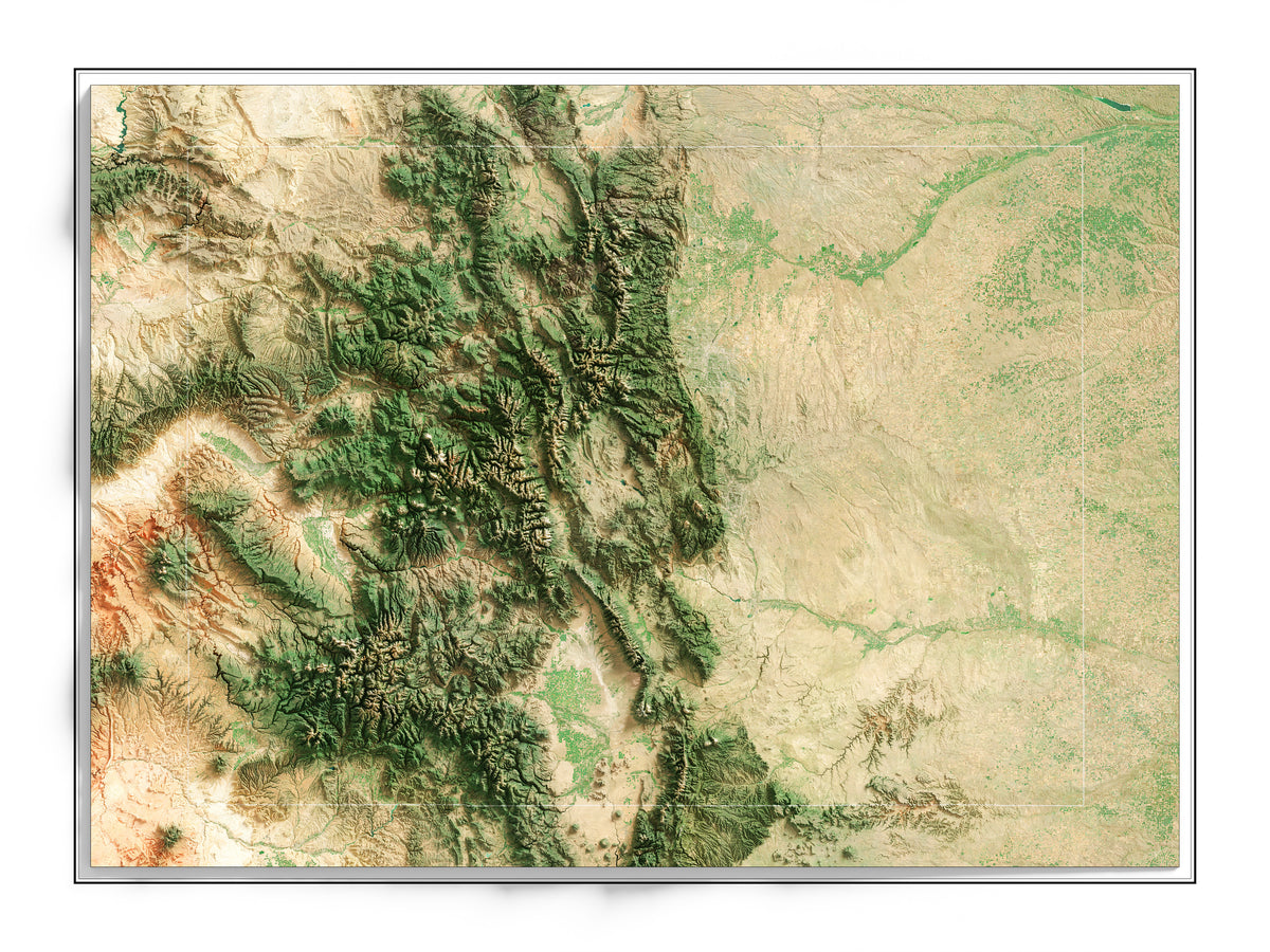 Colorado Imagery Shaded Relief – Visual Wall Maps Studio