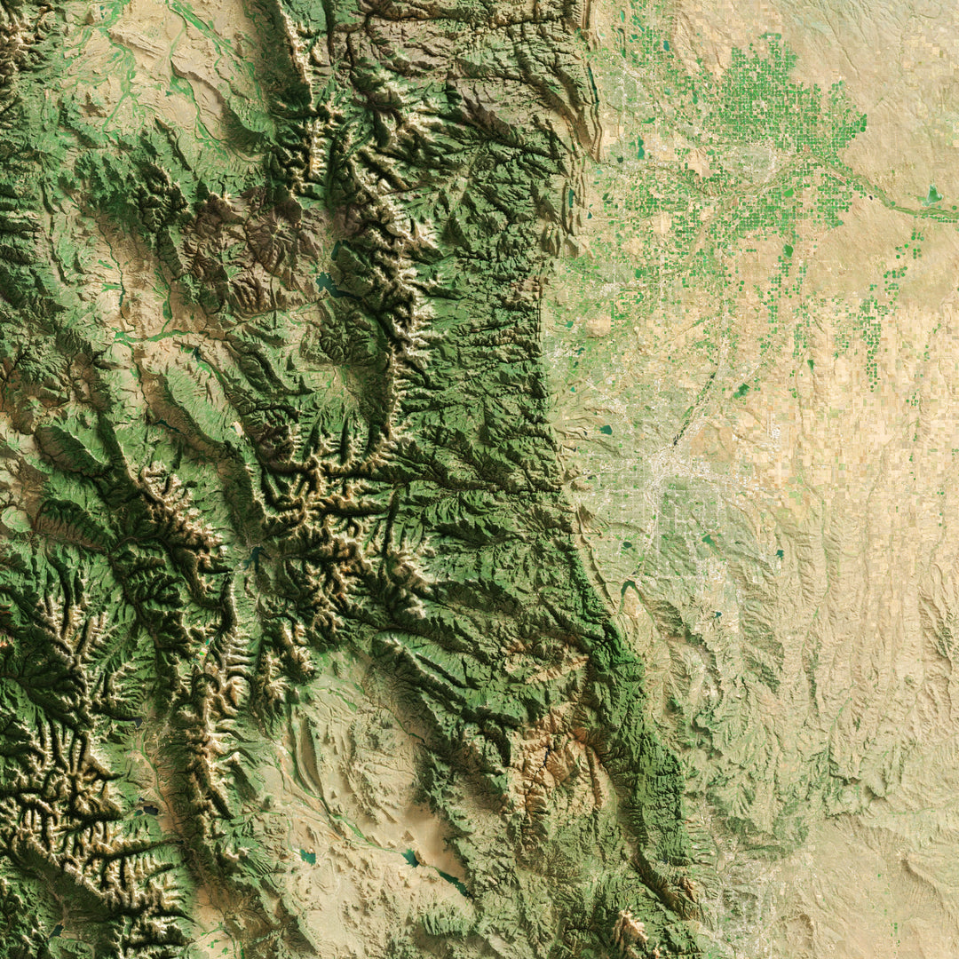 Colorado Imagery Shaded Relief – Visual Wall Maps Studio