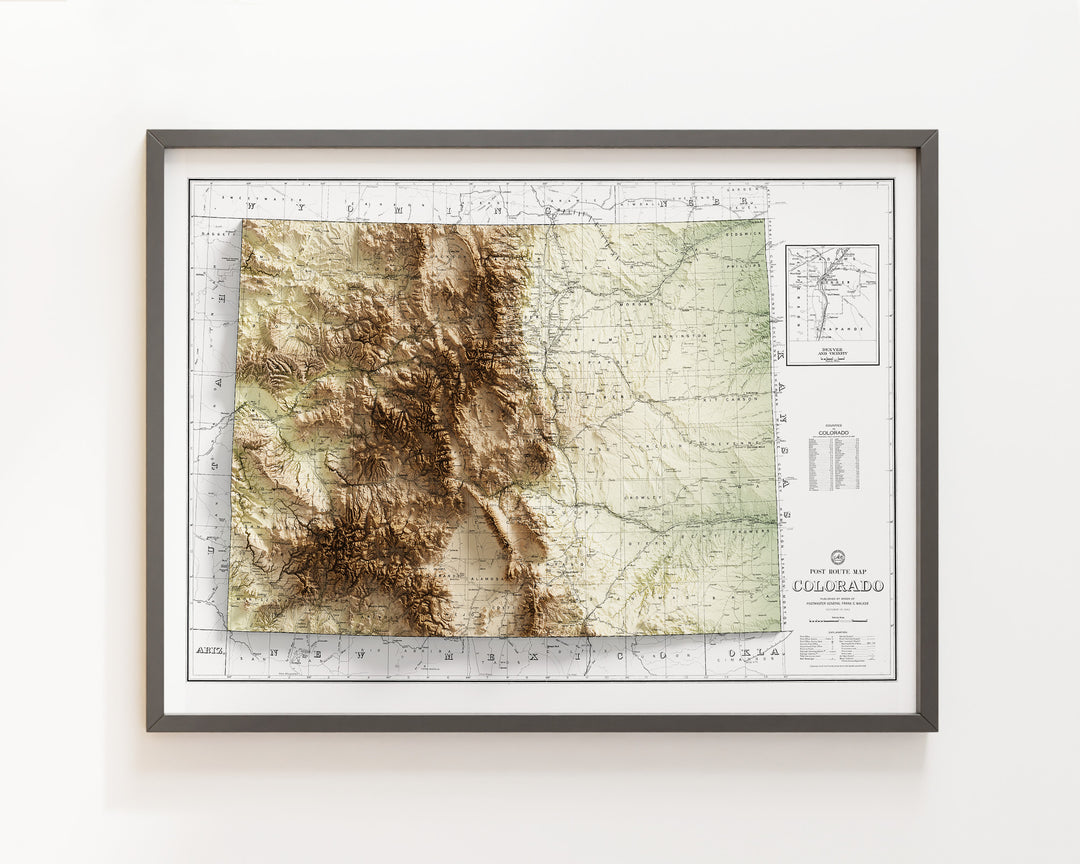 Colorado Vintage Topographic Map (c.1942) – Visual Wall Maps Studio