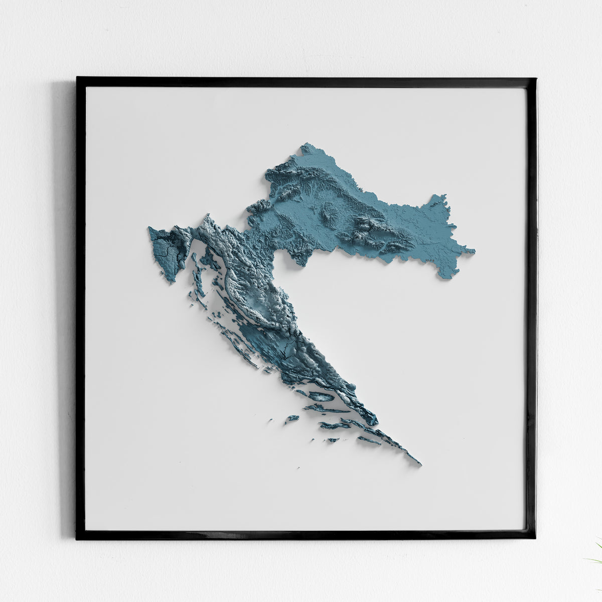 Croatia Shaded Relief Map – Visual Wall Maps Studio