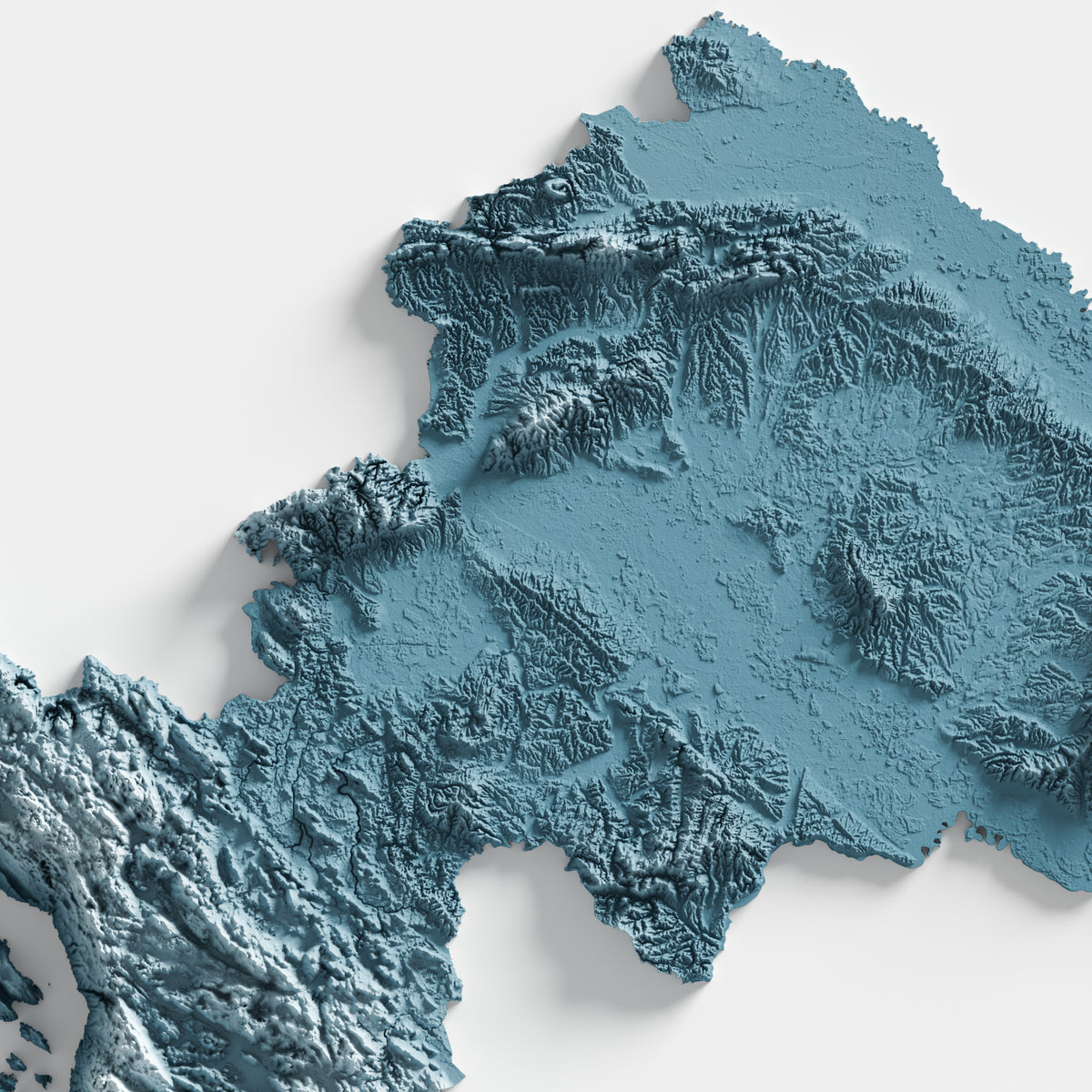 Croatia Shaded Relief Map – Visual Wall Maps Studio