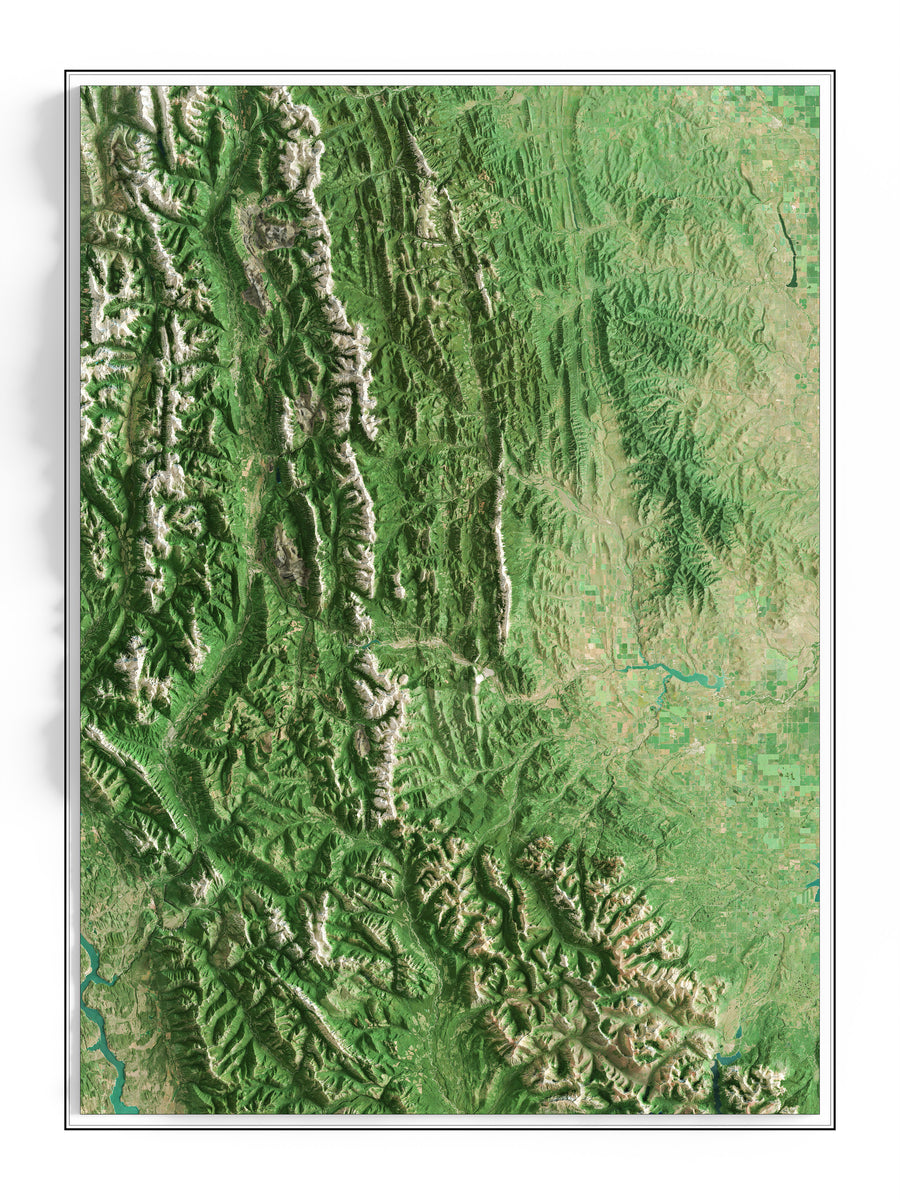 Crowsnest Imagery Shaded Relief – Visual Wall Maps Studio
