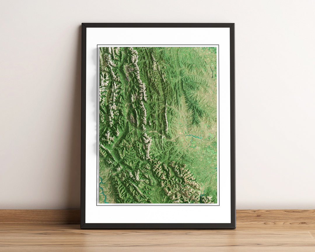 Crowsnest Imagery Shaded Relief – Visual Wall Maps Studio
