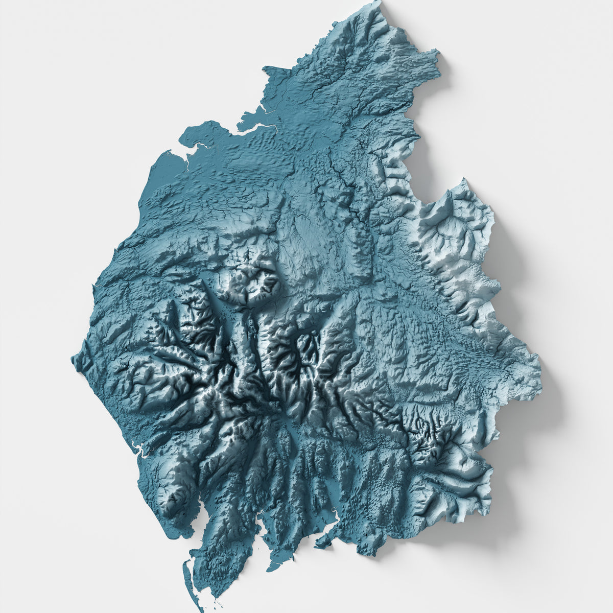 Cumbria County Shaded Relief – Visual Wall Maps Studio