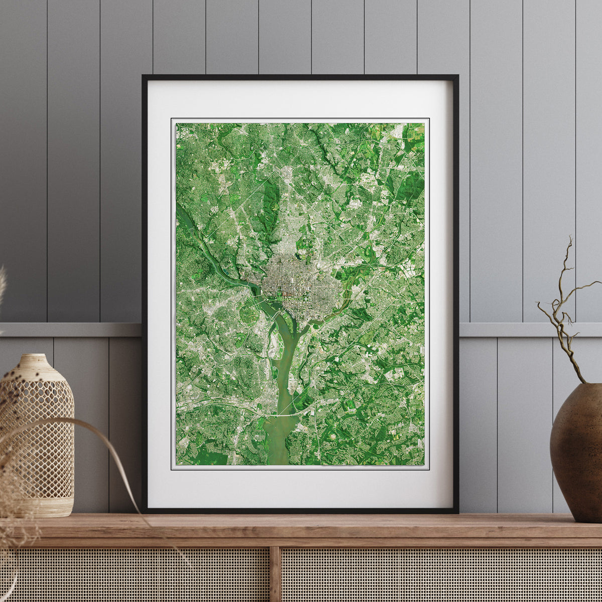 Washington DC Imagery Shaded Relief – Visual Wall Maps Studio