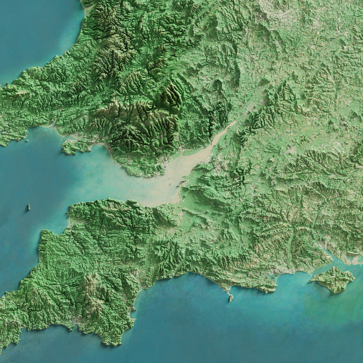 England Imagery Shaded Relief – Visual Wall Maps Studio