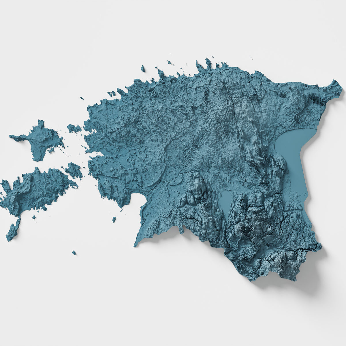 Estonia Shaded Relief – Visual Wall Maps Studio