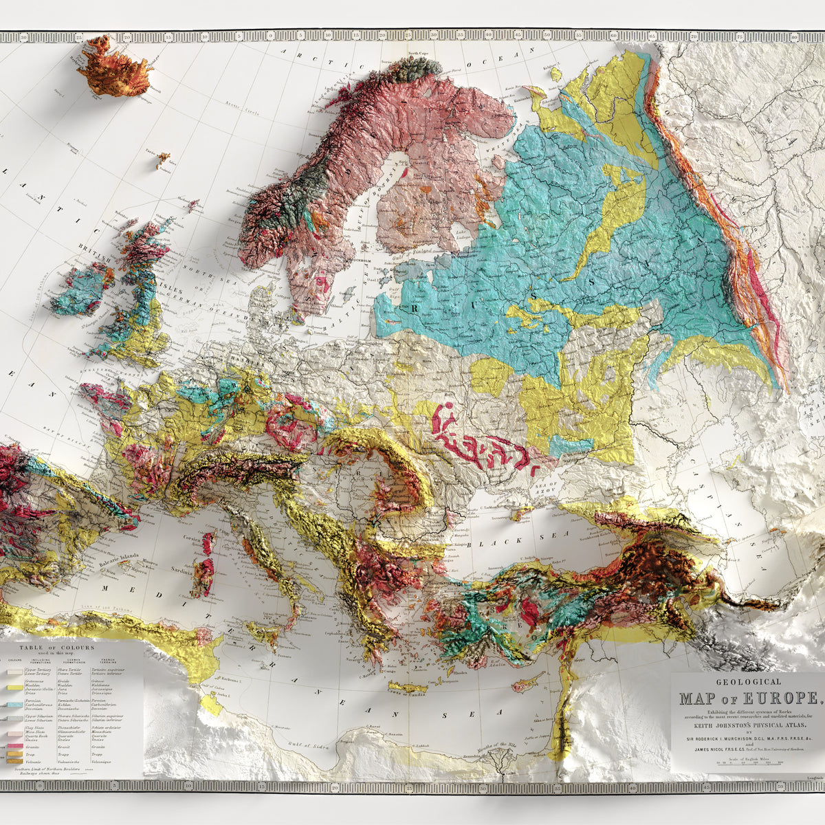 Geological Map of Europe – Visual Wall Maps Studio